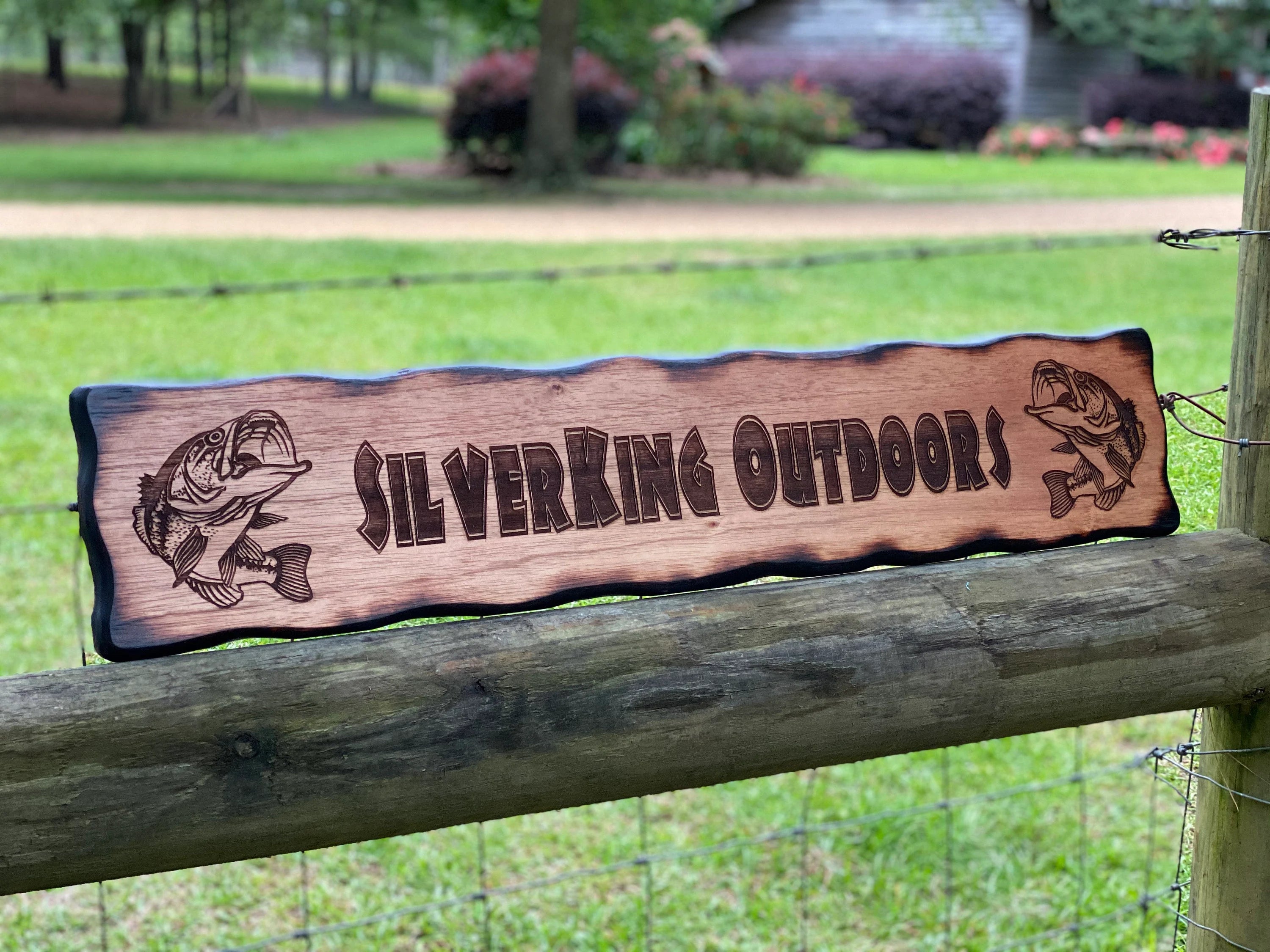 Engraved Bass Fish Camp Sign – WaGiWorks